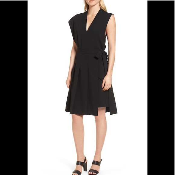 Lewit | Dresses | Lewit Asymmetrical Pleated Wrap Dress | Poshmark